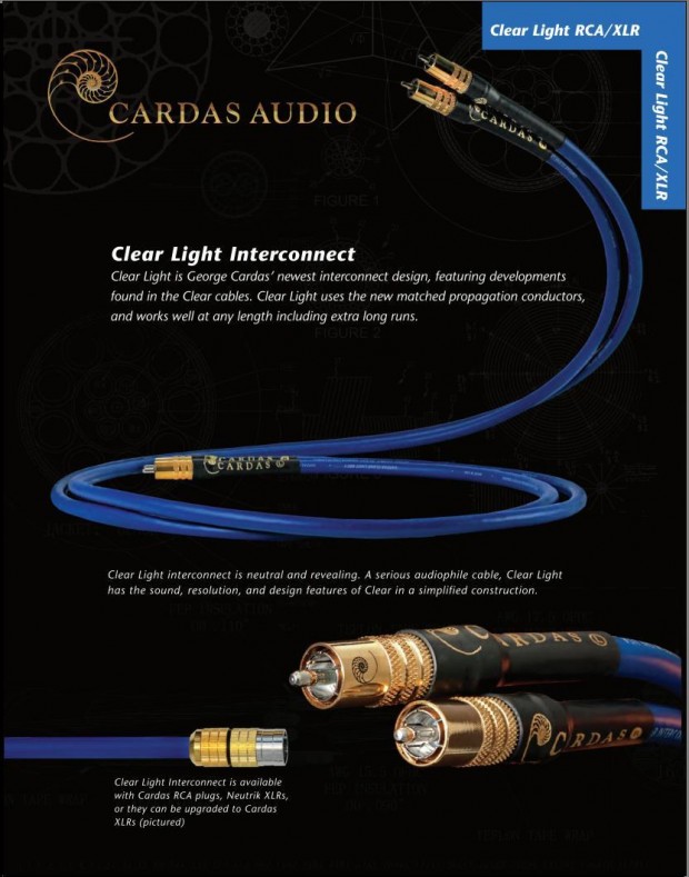 Cardas Clear Light Interconnects Literature | Signature Sound